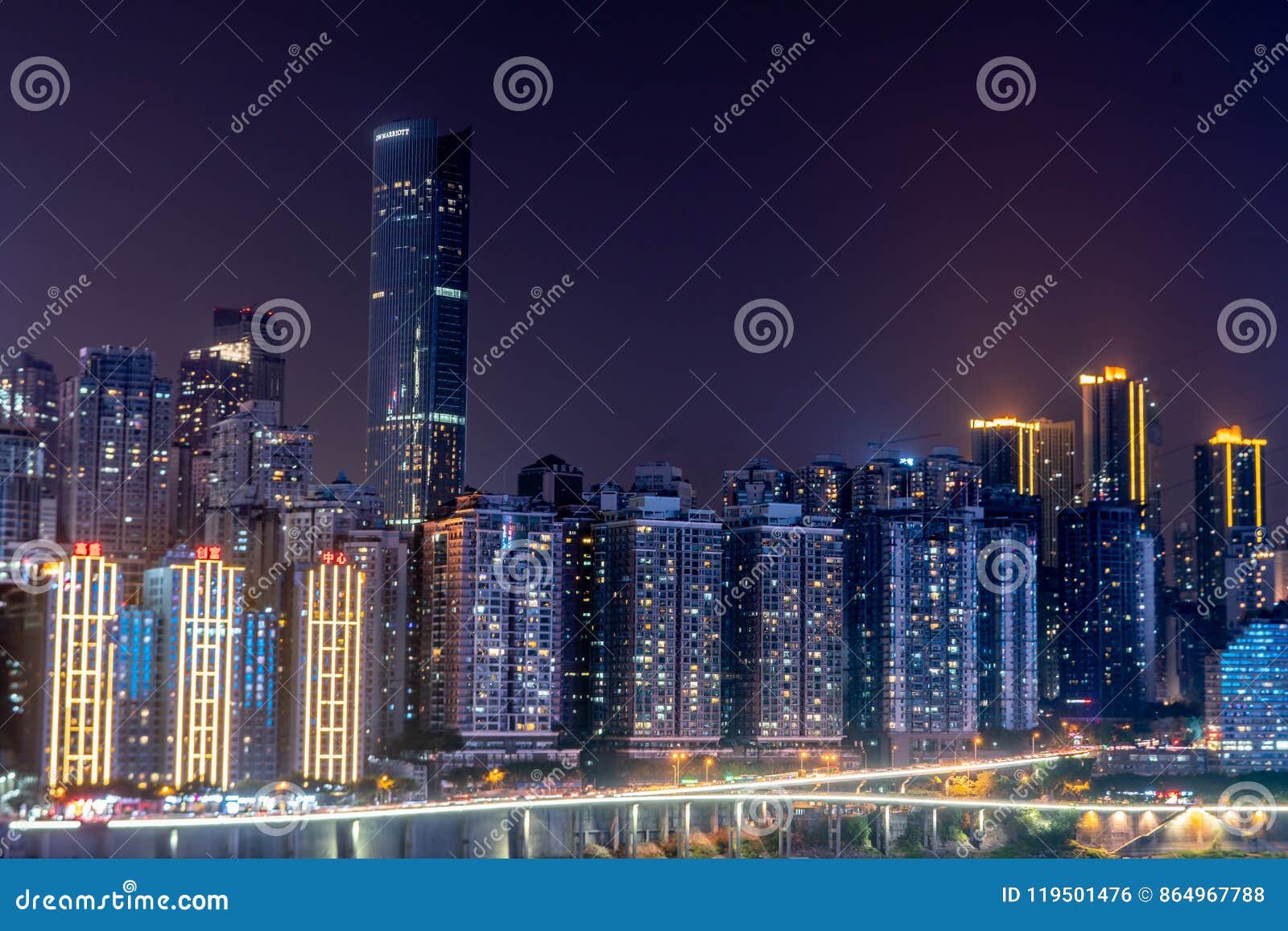 Night View of Chongqing, China Editorial Photo - Image of night, neon ...