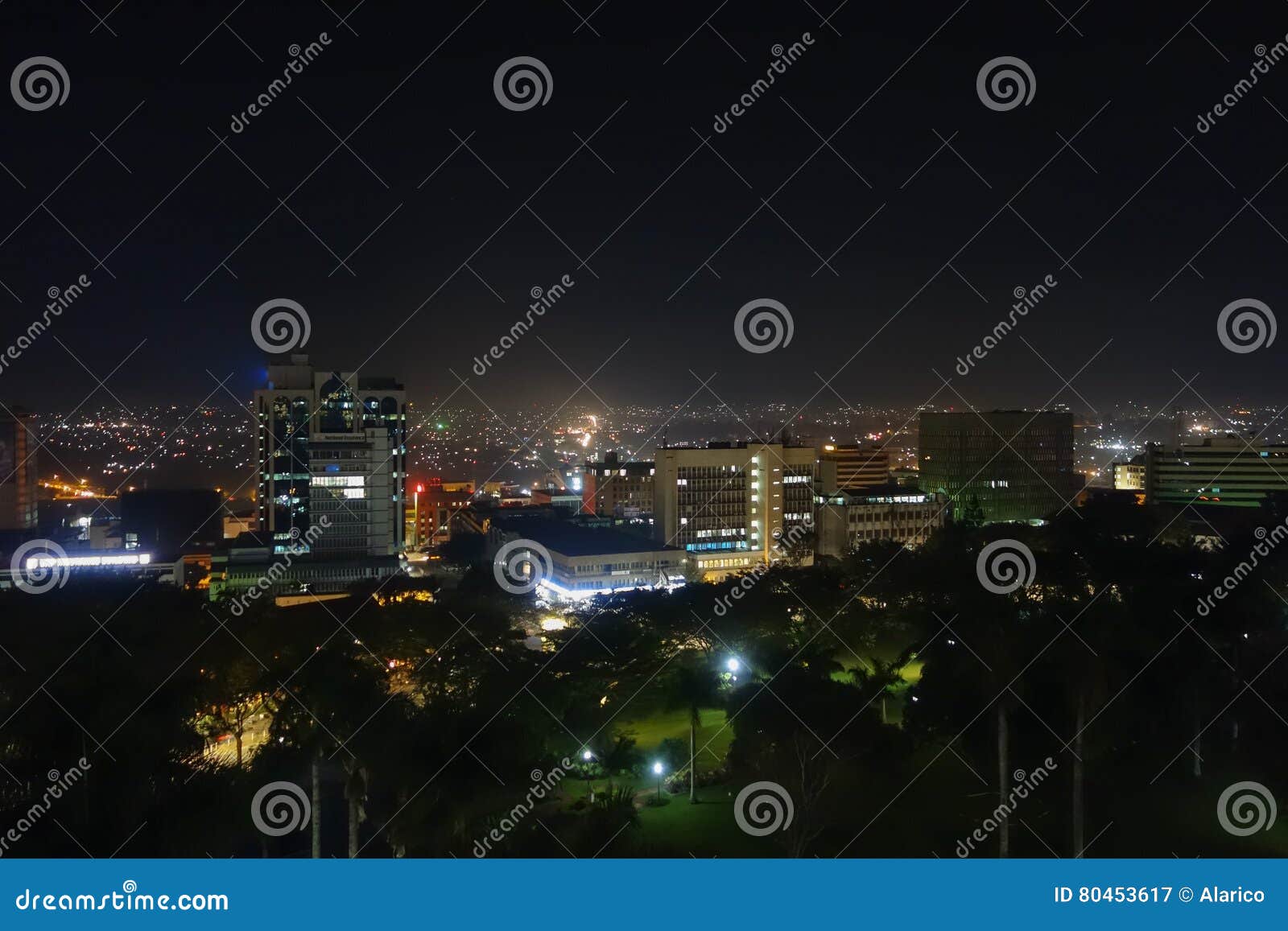 Night View of the City of Kampala Editorial Photography - Image of ...