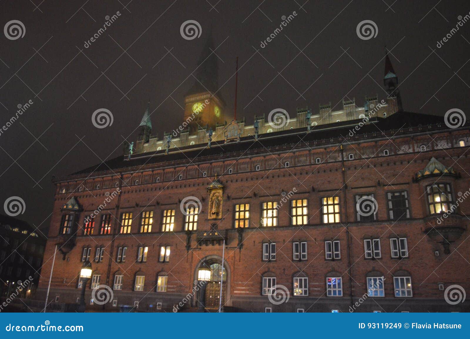 The Night View of Copenhagen in Denmark Stock Image - Image of world ...