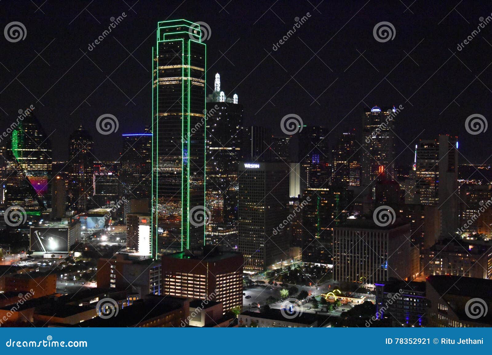 Night View of Dallas, Texas Editorial Photo - Image of beautiful ...