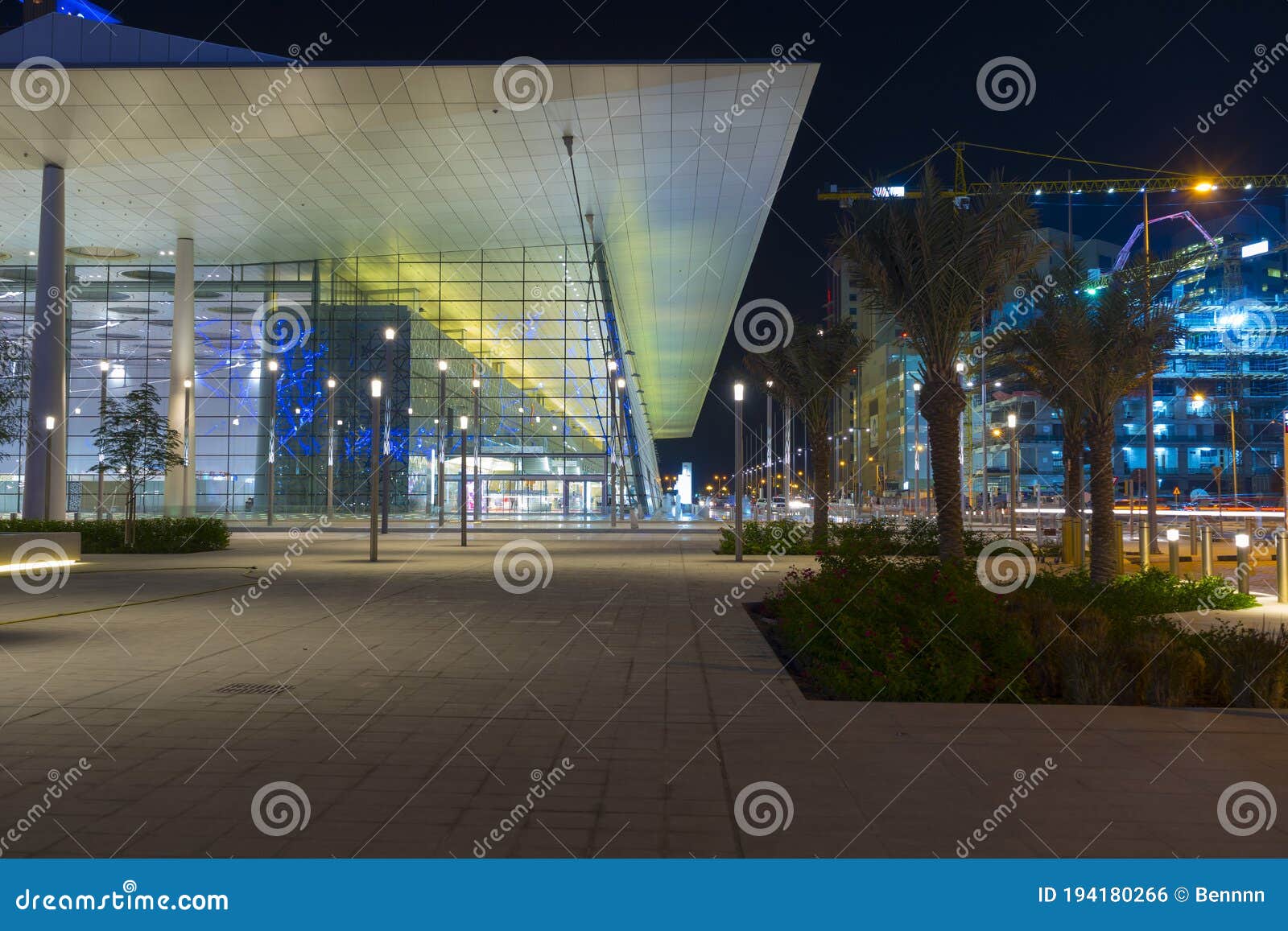 Night View of DECC - Doha Exhibition and Convention Centre in Doha ...