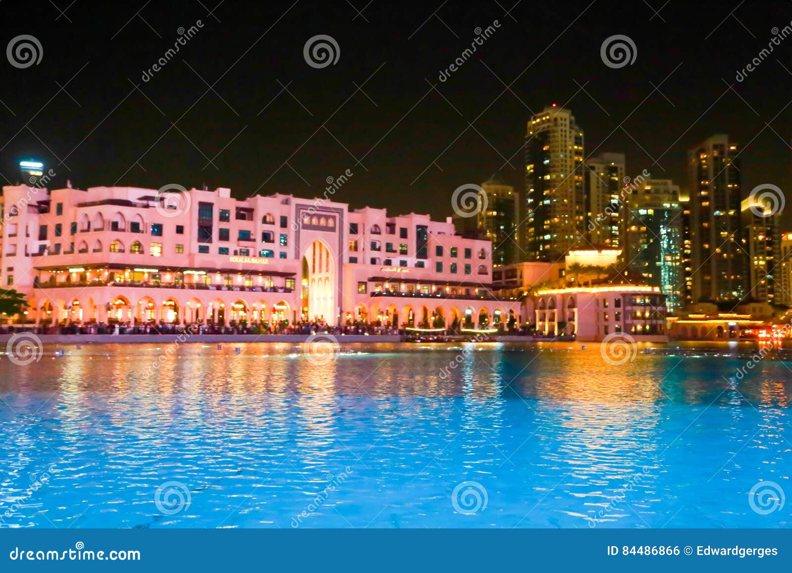 Night View of Dubai editorial photo. Image of forest - 84486866