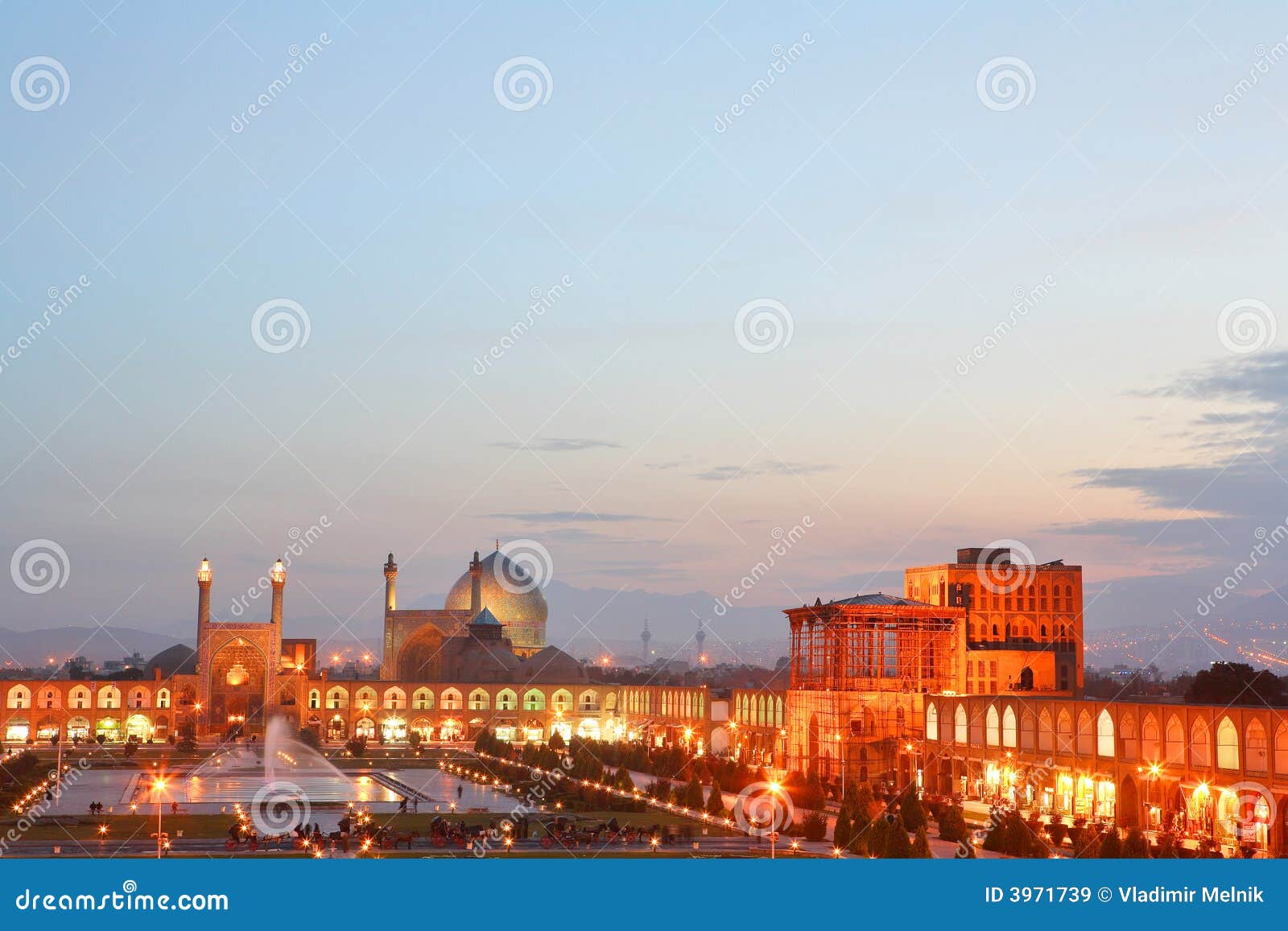 Night View of Esfahan, Iran Stock Image - Image of dark, esfahan: 3971739