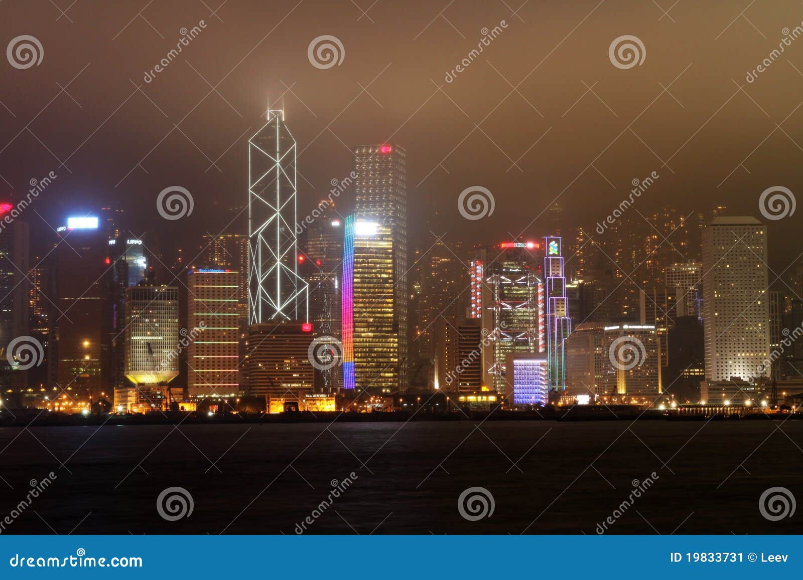 Night view of hongkong(HK) editorial photo. Image of lamp - 19833731