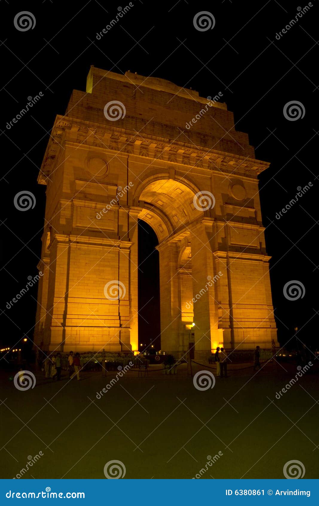 Night view of India gate stock image. Image of light, creative - 6380861