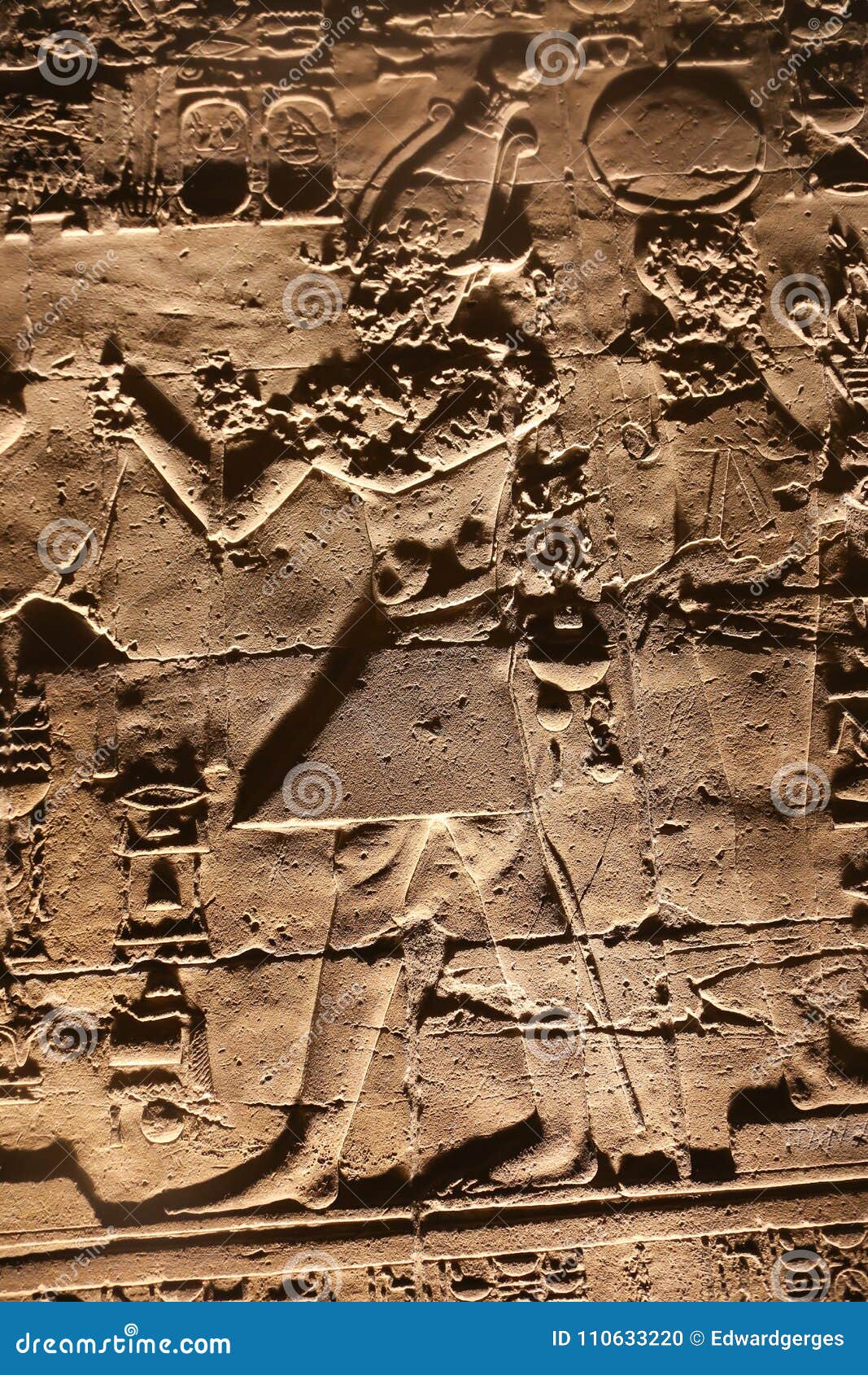 Pharaonic Inscriptions at Luxor Temple - Egypt Stock Photo - Image of ...