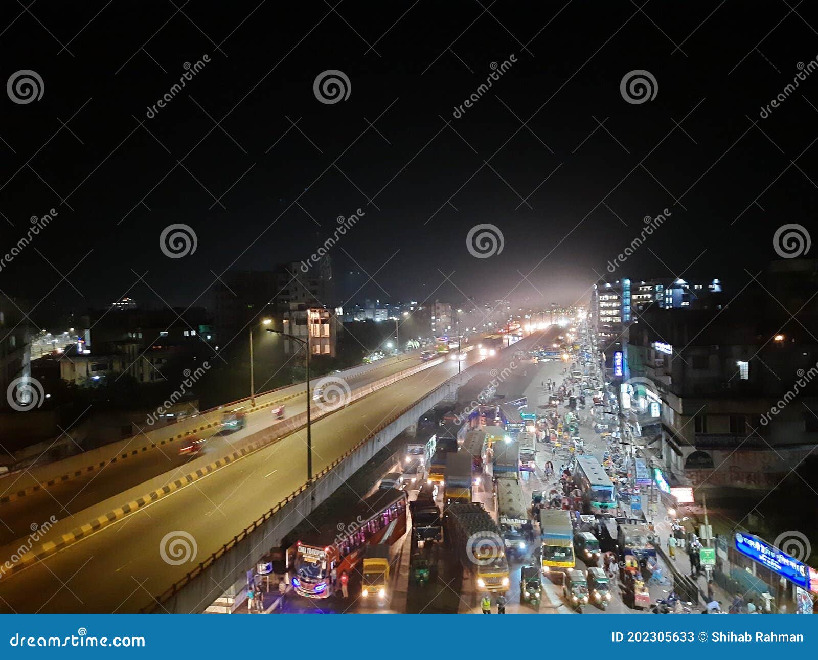 Night View on Mayor Hanif Flyover, Dhaka Editorial Stock Photo - Image ...