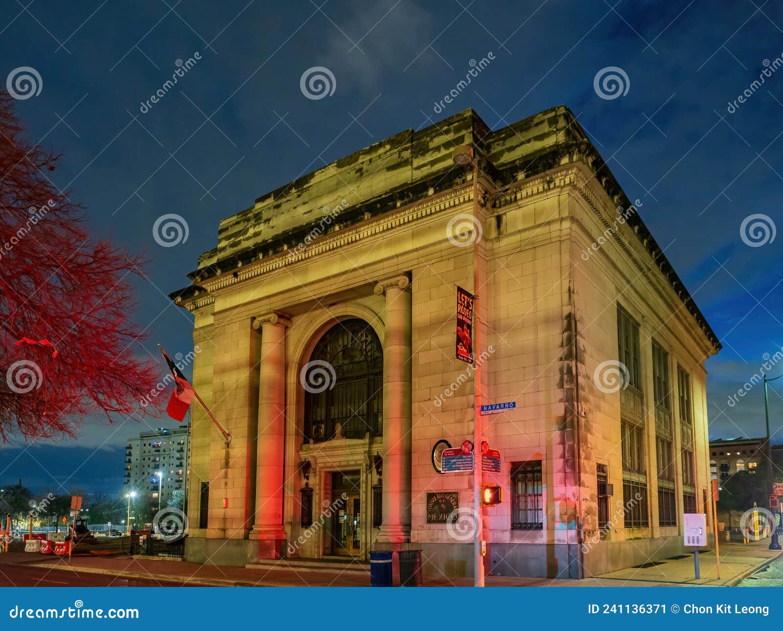 Night View of the Mexican Consulate Editorial Photo - Image of america ...