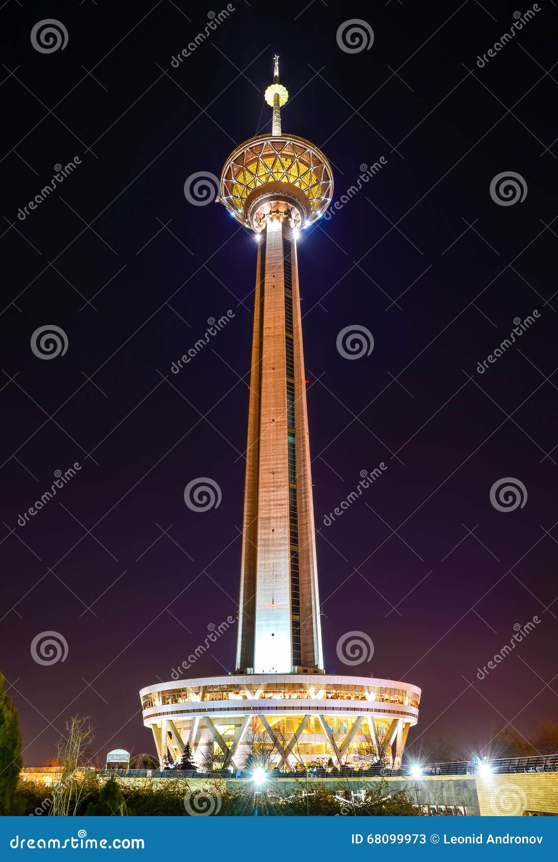 Firework At Milad Tower In Tehran Royalty-Free Stock Image ...