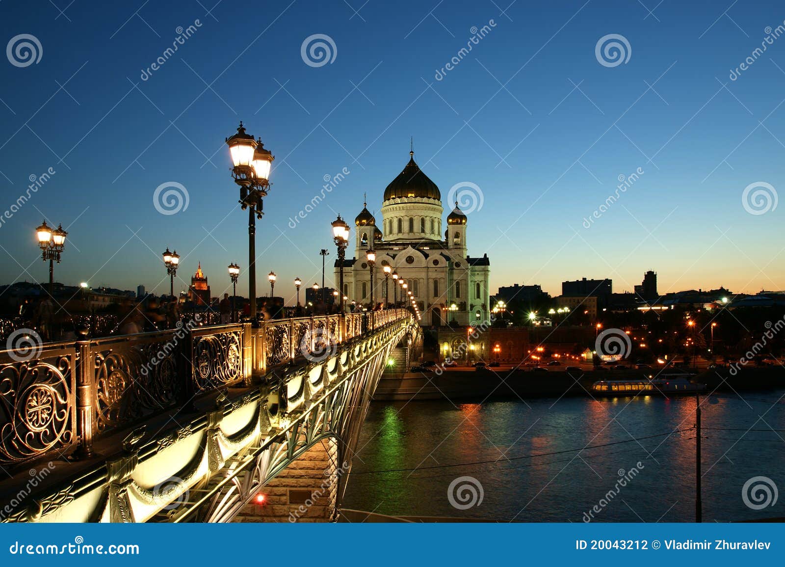 Night view, Moscow, Russia stock photo. Image of view - 20043212