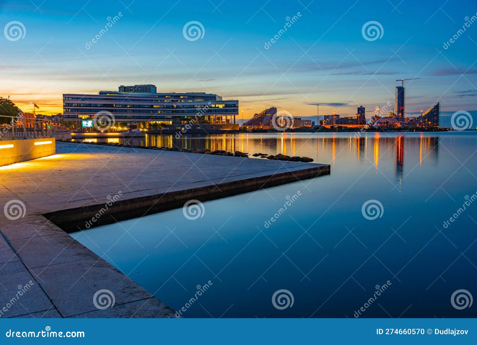 Night View of Navitas Building in Aarhus, Denmark Stock Photo - Image ...