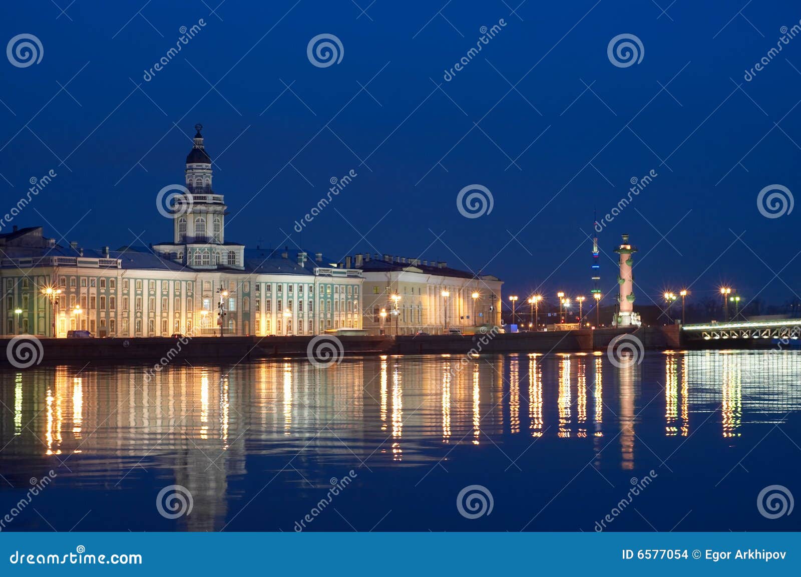 Night View of Neva River stock photo. Image of nightscene - 6577054