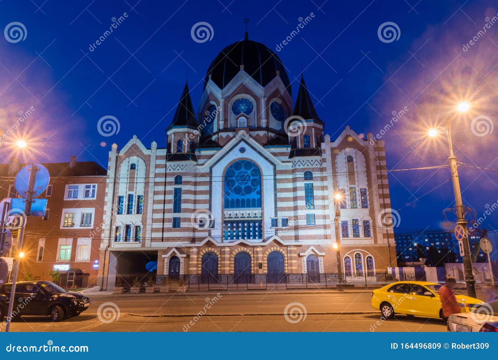 Night View of New Liberal Synagogue Editorial Stock Image - Image of ...