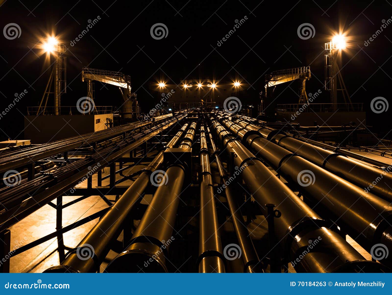 Oil Tanker Deck - View From Radar Mast Stock Image | CartoonDealer.com ...