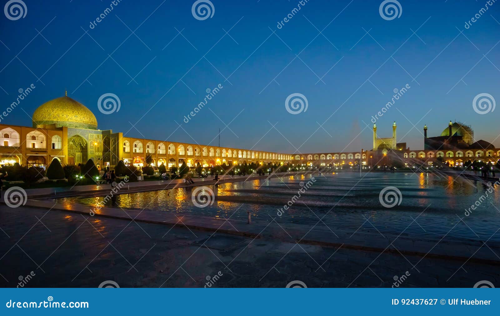 Night View Over Naqsh-e Jahan Square in Isfahan, Iran Editorial ...