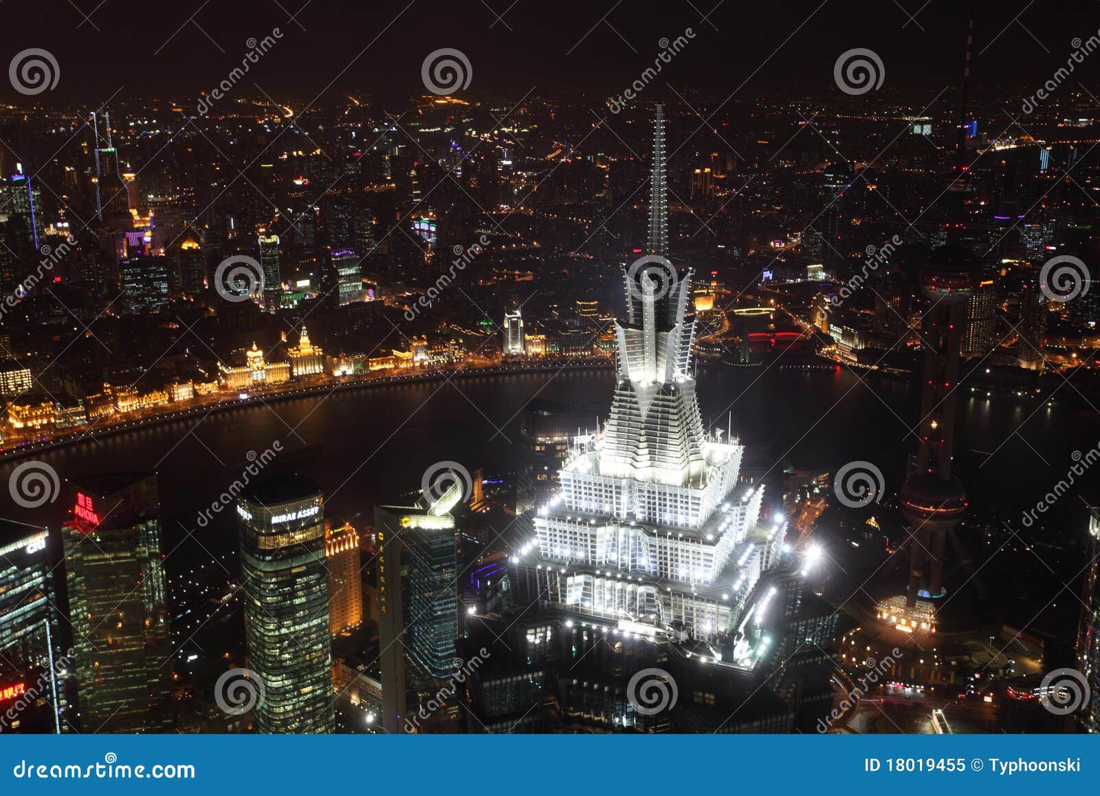 Night View Over Shanghai, China Editorial Image - Image of huangpu ...