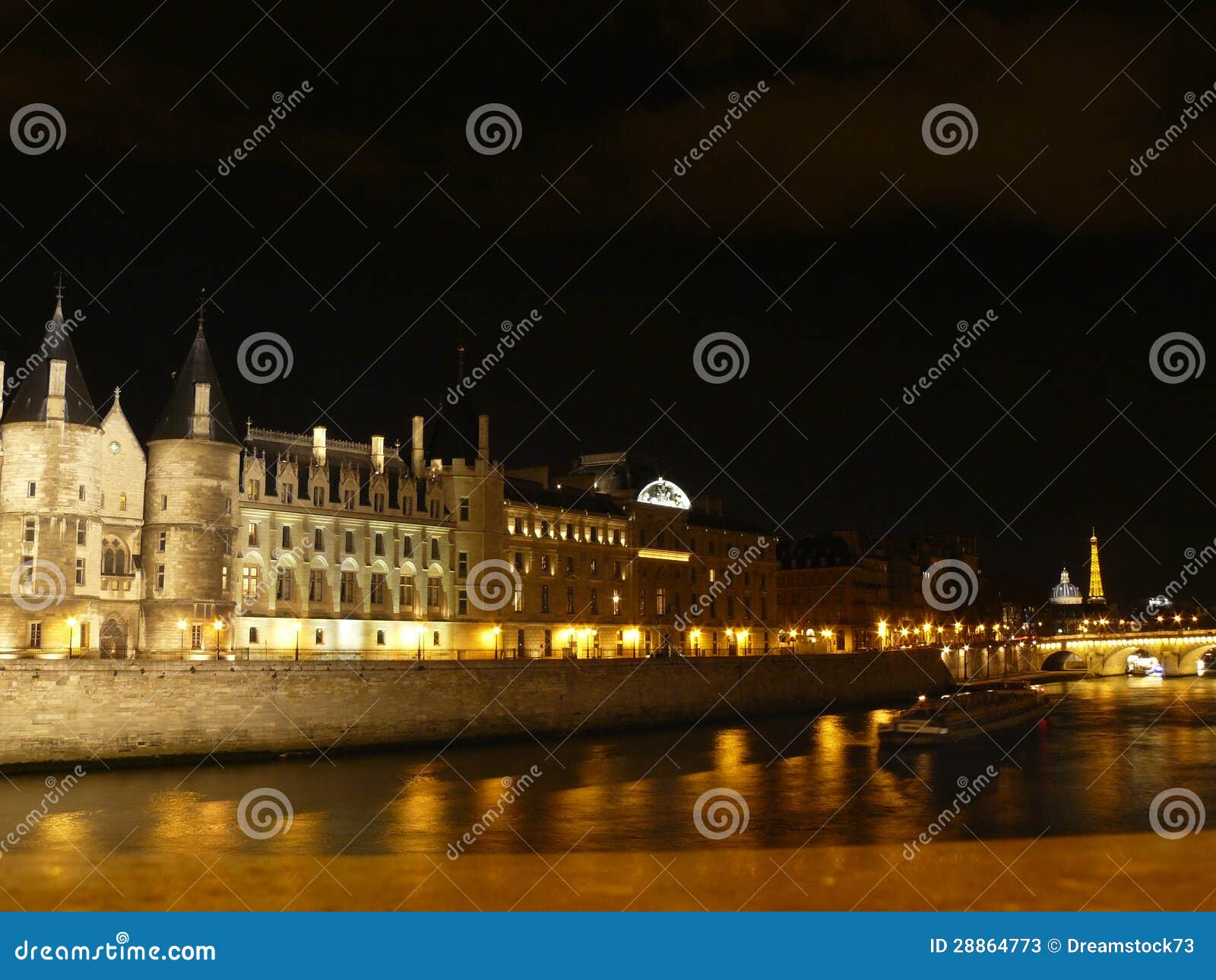 Night view Paris II stock image. Image of sightseeing - 28864773