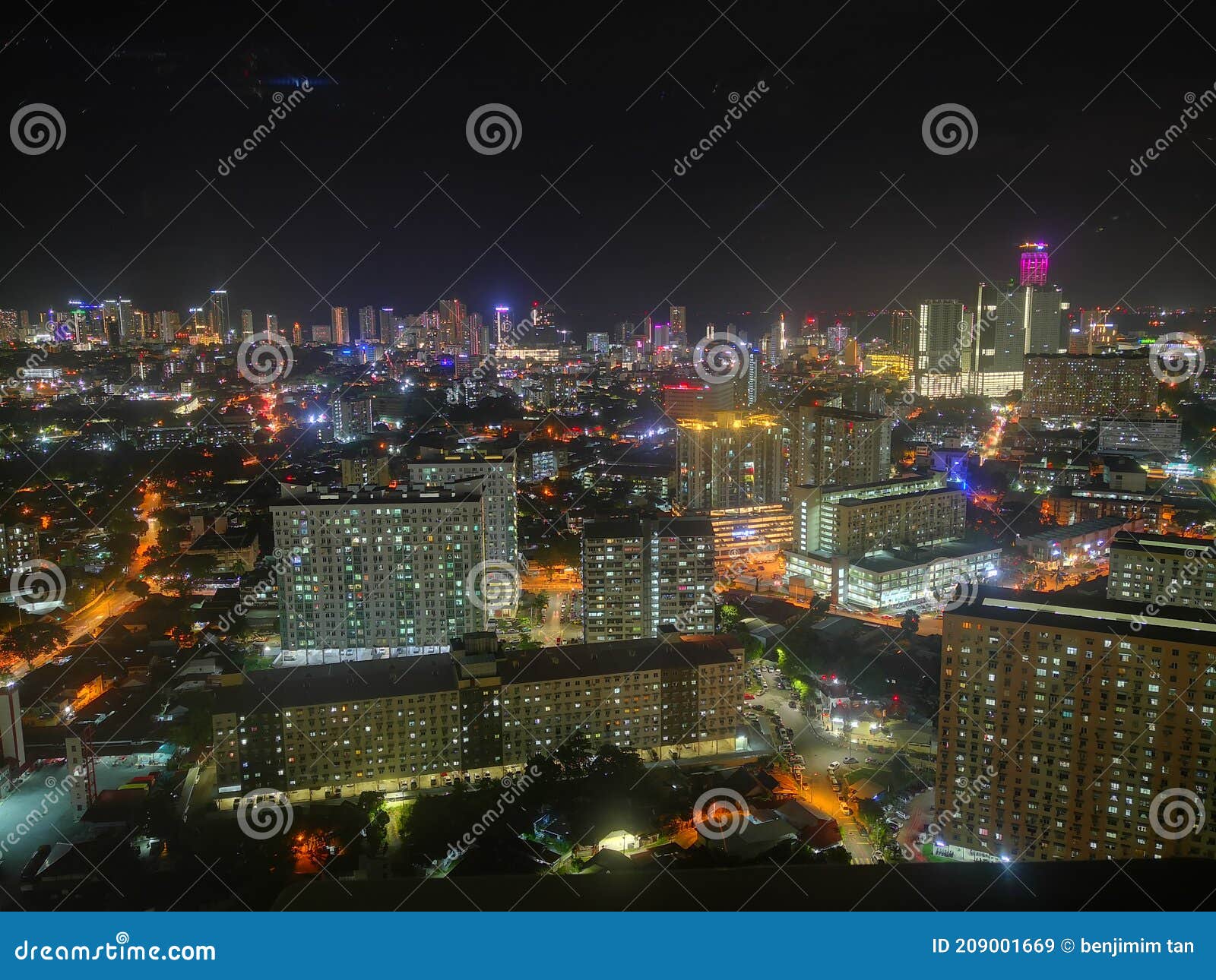 Night view of penang stock image. Image of night, landmark - 209001669