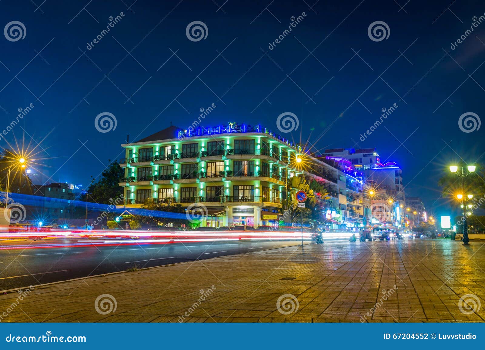 Night View in Phnom Penh,Cambodia Stock Photo - Image of cambodia ...