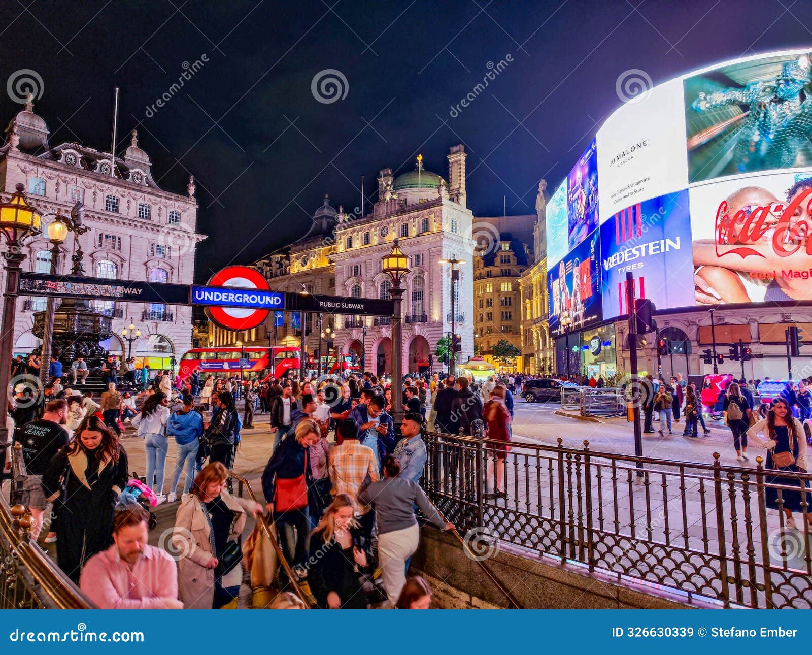 Night View at Piccadilly Circus at London on England Editorial Stock ...