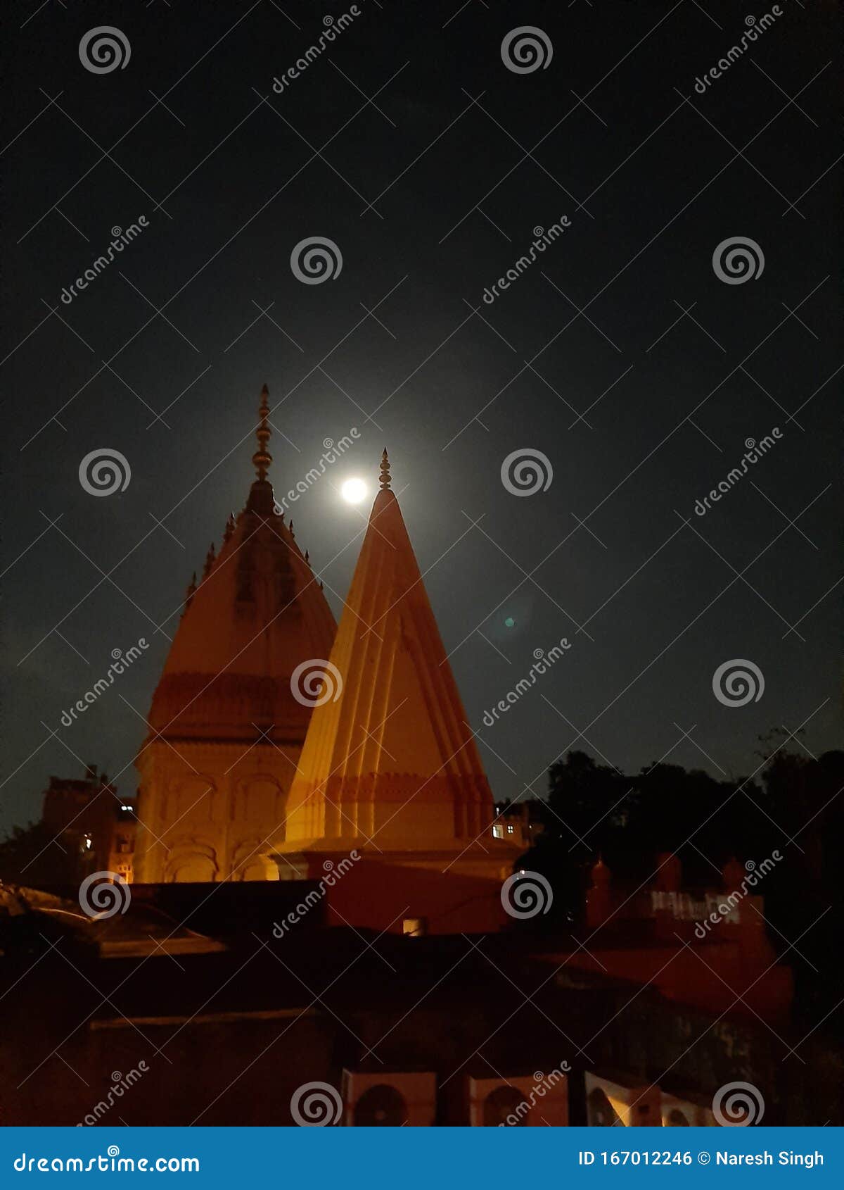 Night View of Raghunath Temple Stock Photo - Image of temple, raghunath ...