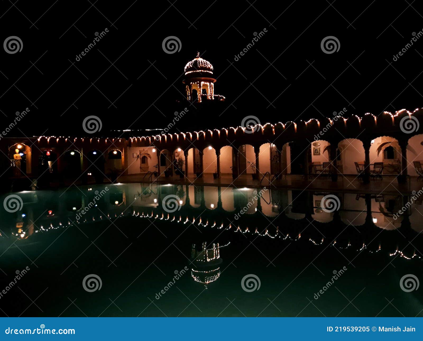 Night View Royal Haveli Jaiselmer Jaisalmer India Stock Image - Image ...