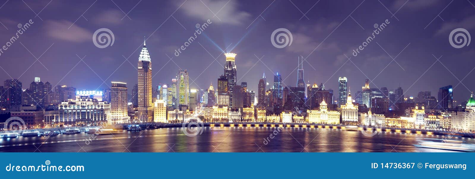 Night View of Shanghai China Stock Image - Image of exterior, high ...