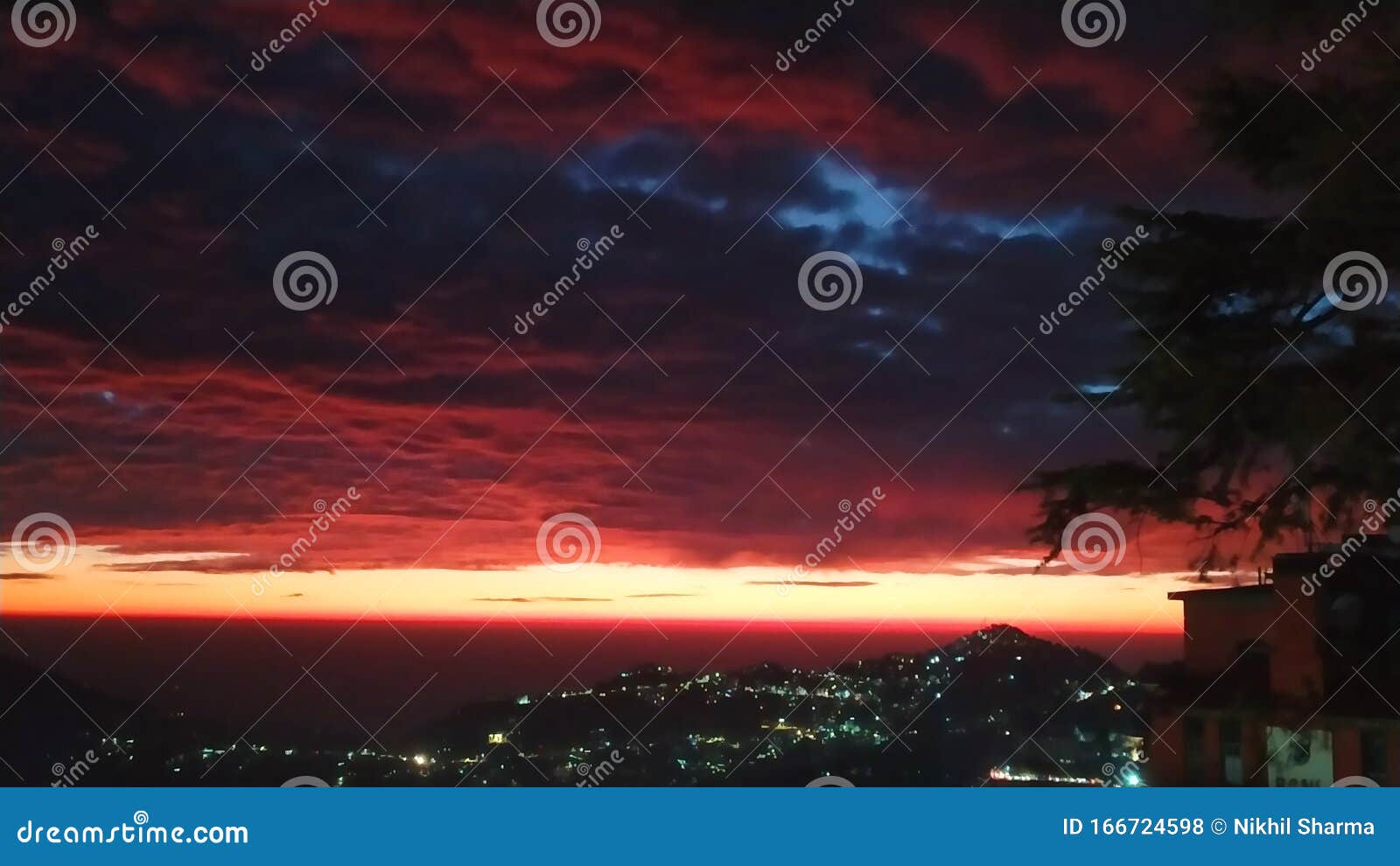 Night View Shimla stock photo. Image of amazing, shimla - 166724598