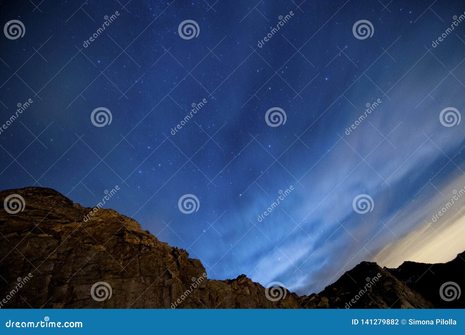 Night view with stars stock photo. Image of dark, timeless - 141279882
