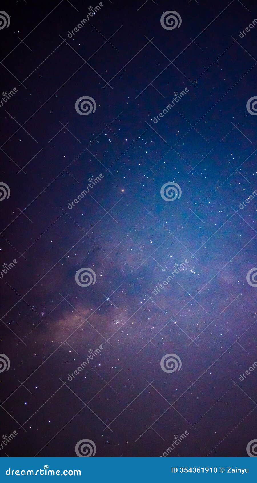 Night View of Stars and Planets in the Milky Way Galaxy Stock Photo ...