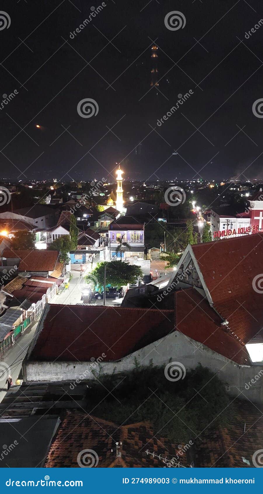 The Night View from the 4th Building Stock Image - Image of landmark ...
