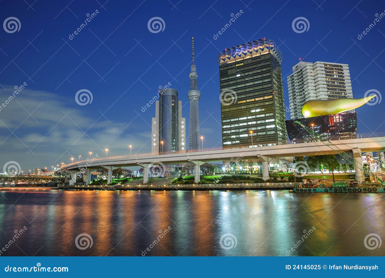 Night View Tokyo Sky Tree Japan Editorial Image - Image of broadcasting ...