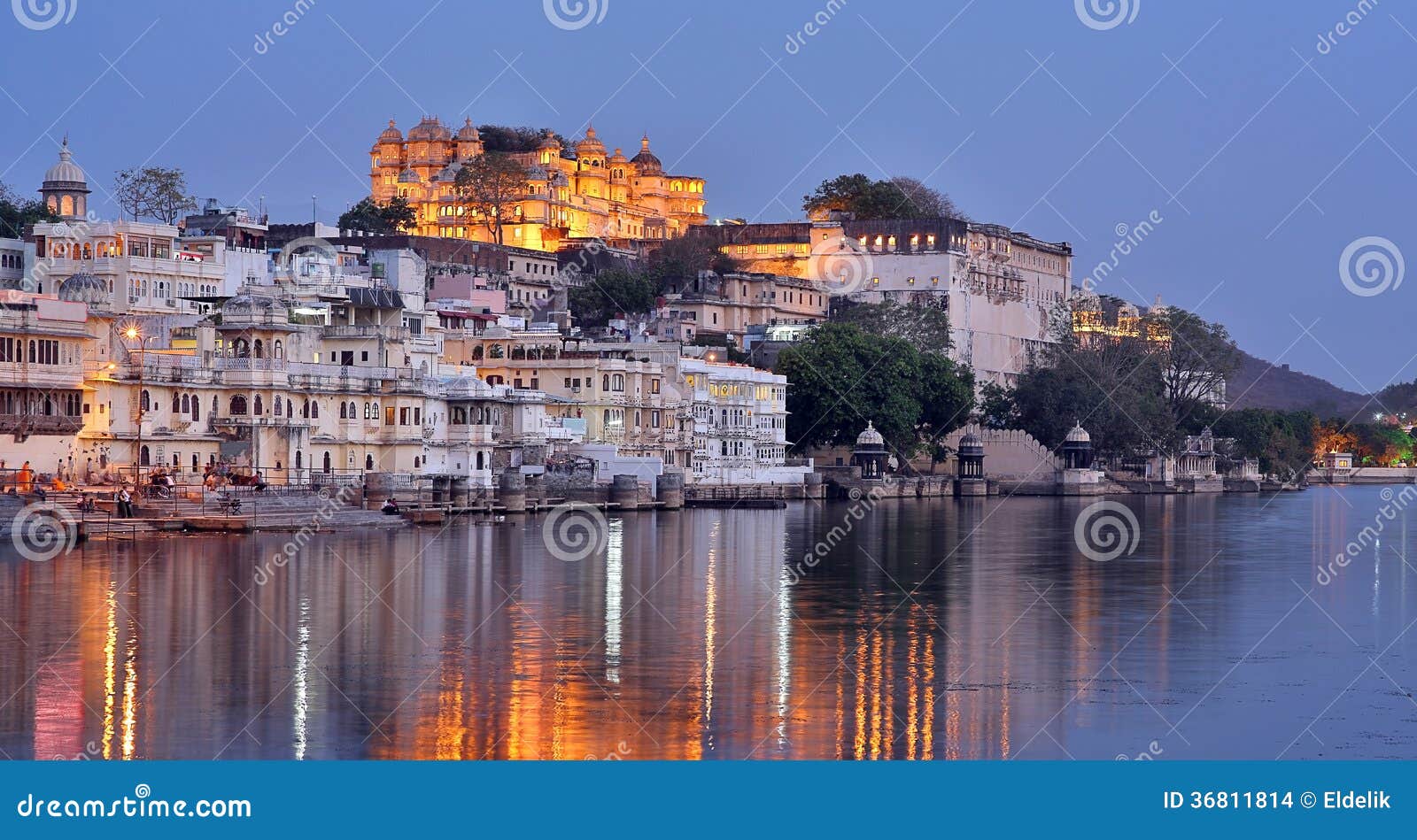 Night View of Udaipur, Rajasthan Stock Photo - Image of night ...