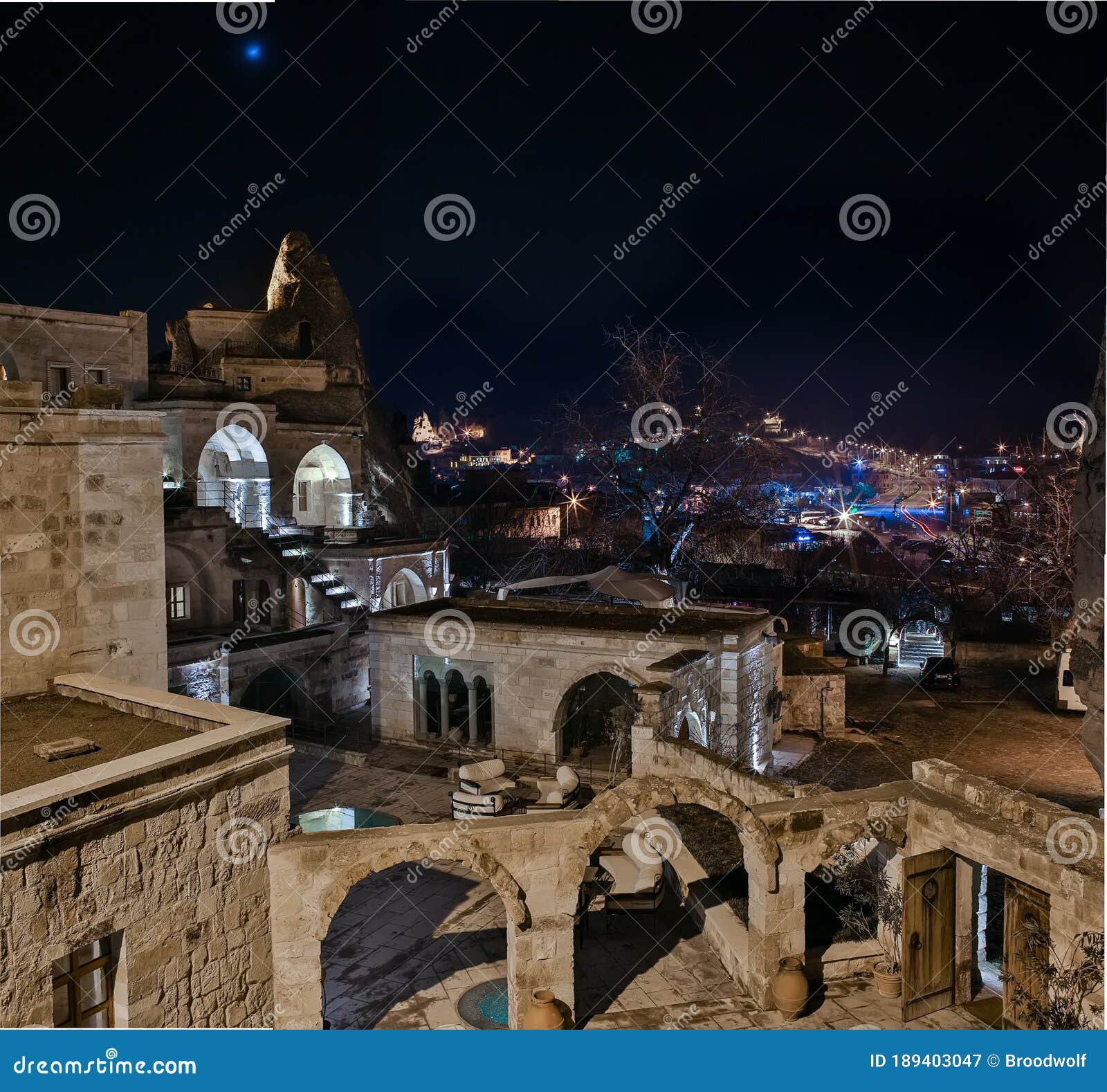 Night View of Urban Architecture in Turkey Stock Image - Image of night ...
