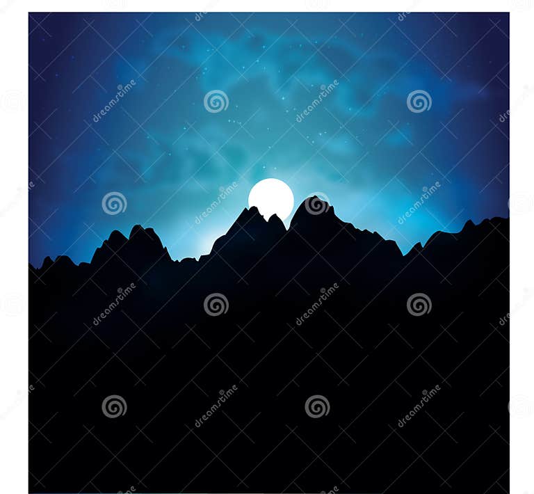 Night View. Vector Illustration Decorative Background Design Stock ...