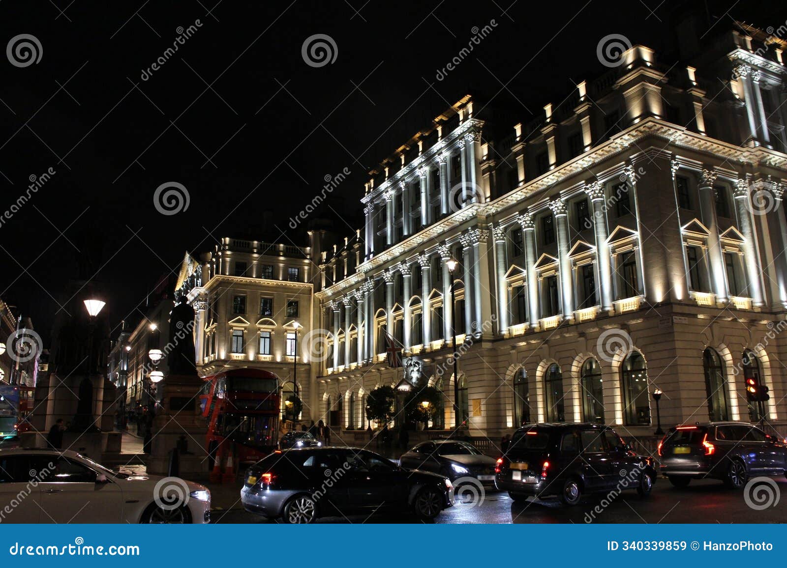 Night View of Waterloo Place in London, UK Stock Image - Image of ...