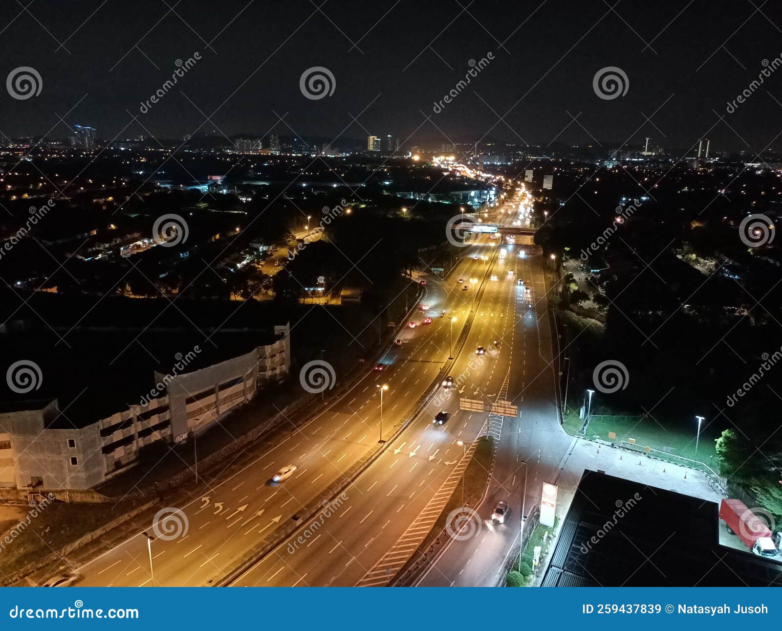 Night views streetlight stock image. Image of evening - 259437839