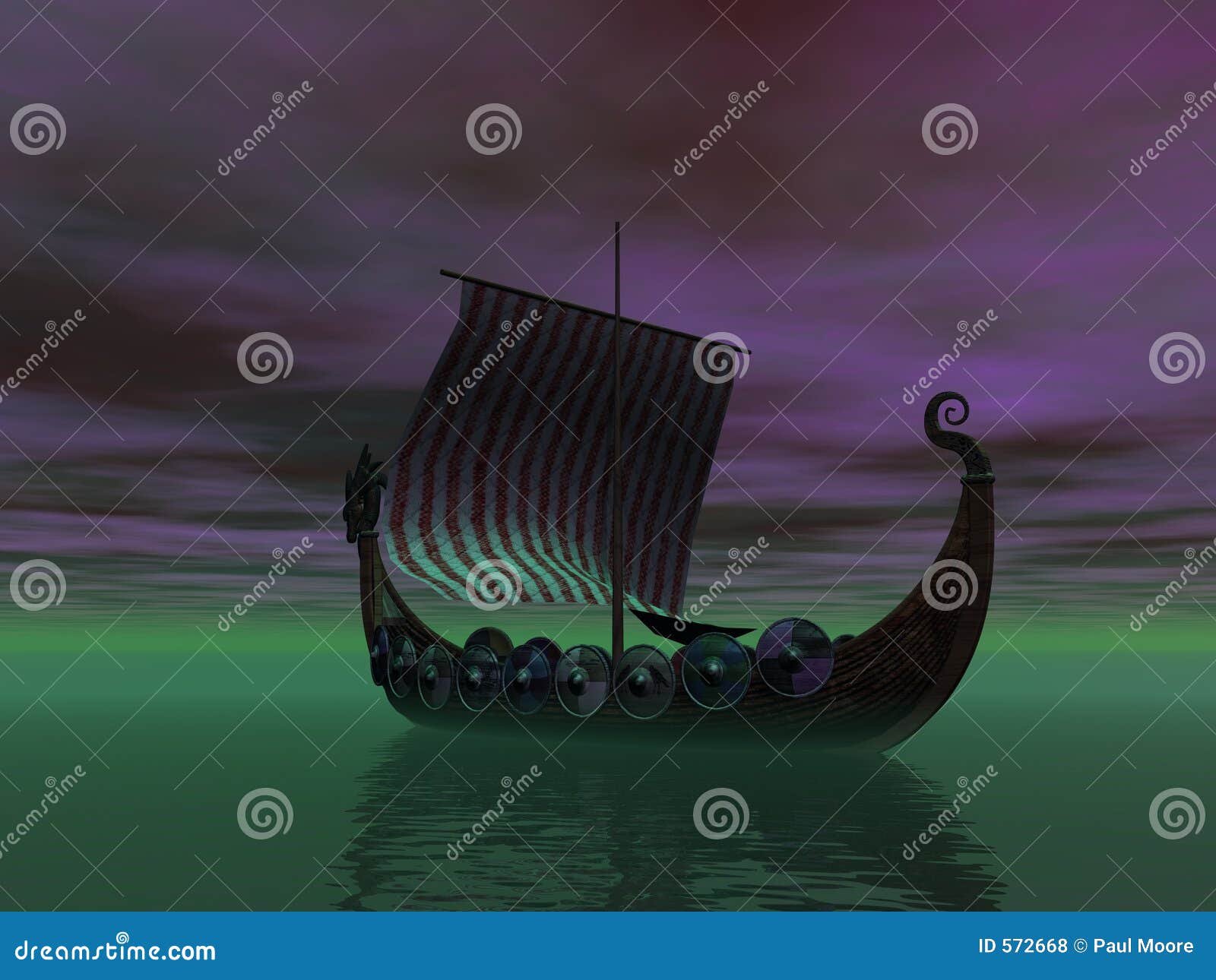 Night Viking stock illustration. Illustration of render - 572668