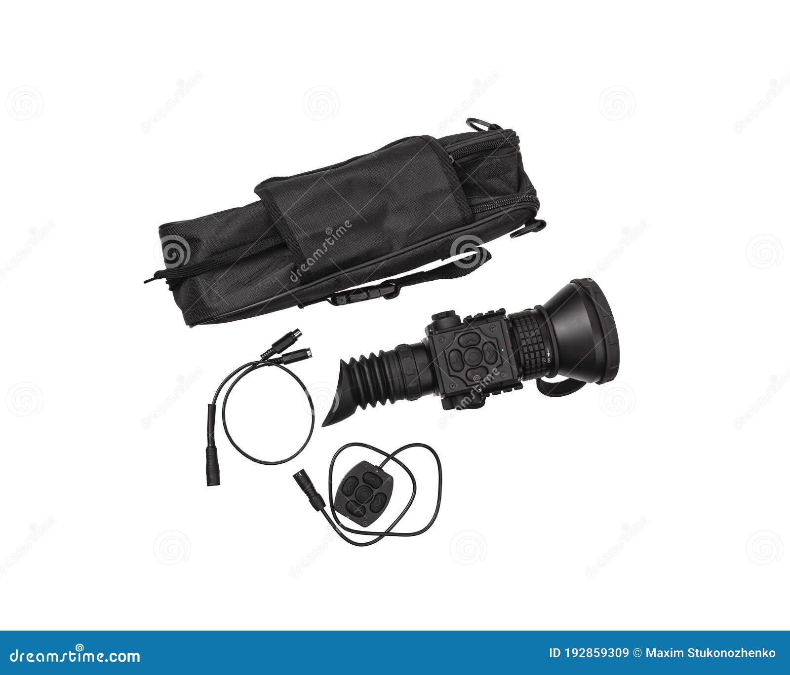 Night Vision Sight Isolate on White Background. Aiming Device in the ...