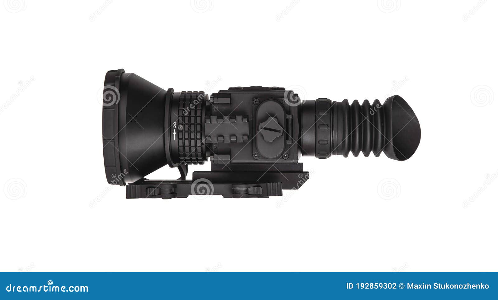 Night Vision Sight Isolate on White Background. Aiming Device in the ...