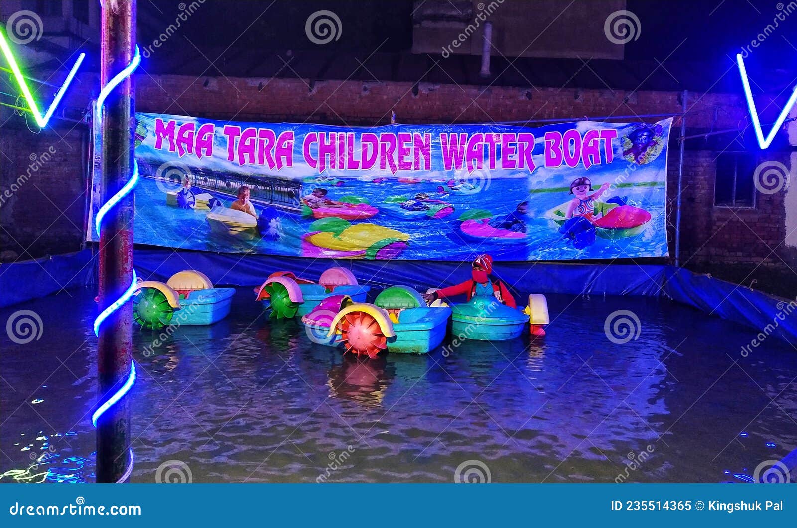 At the Night Water Boat, for Fun, Stock Image - Image of clothing ...