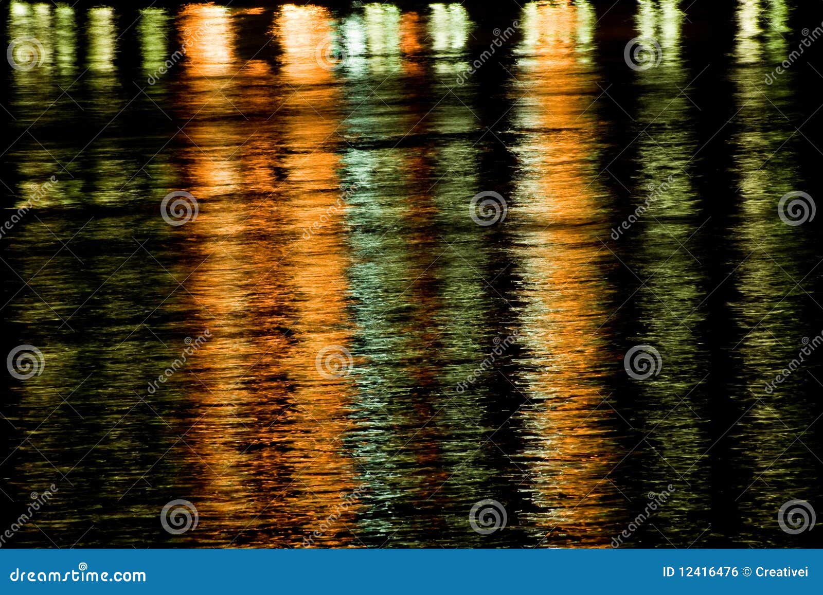 Night Water Reflection stock photo. Image of detail, scenic - 12416476