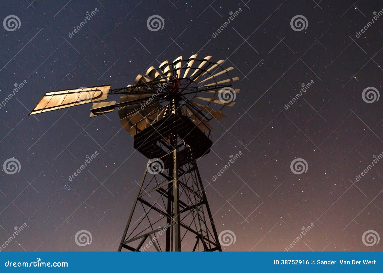 Night windmill stock photo. Image of star, alternative - 38752916