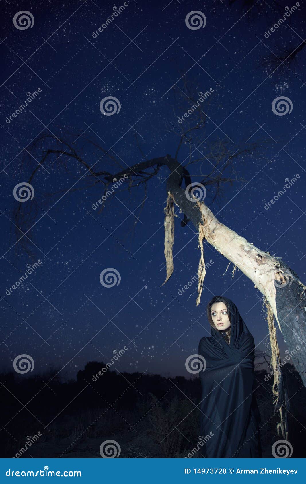 Night witch stock photo. Image of christian, female, catholic - 14973728