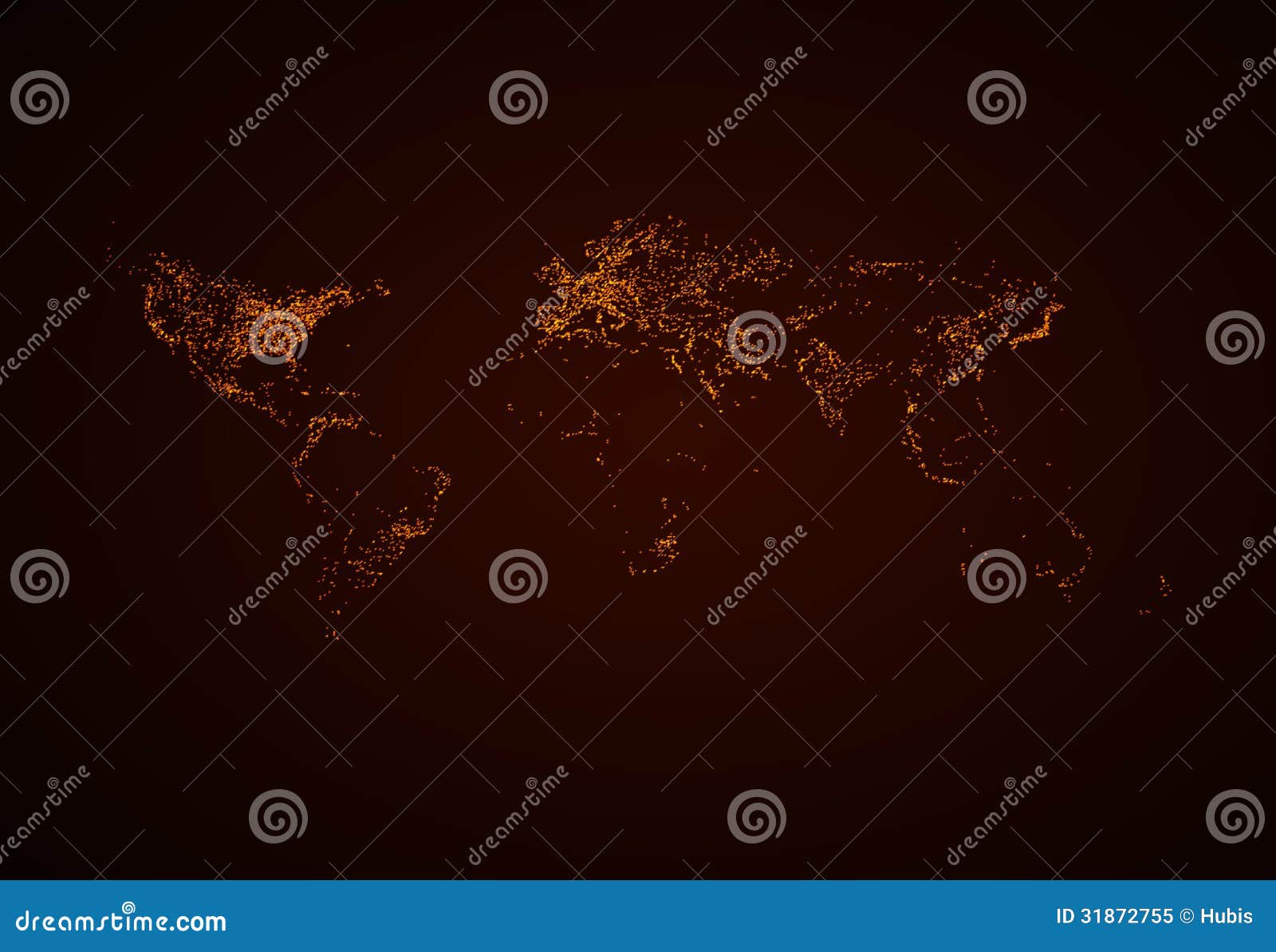 Night World Map With Population Vector Illustration | CartoonDealer.com ...