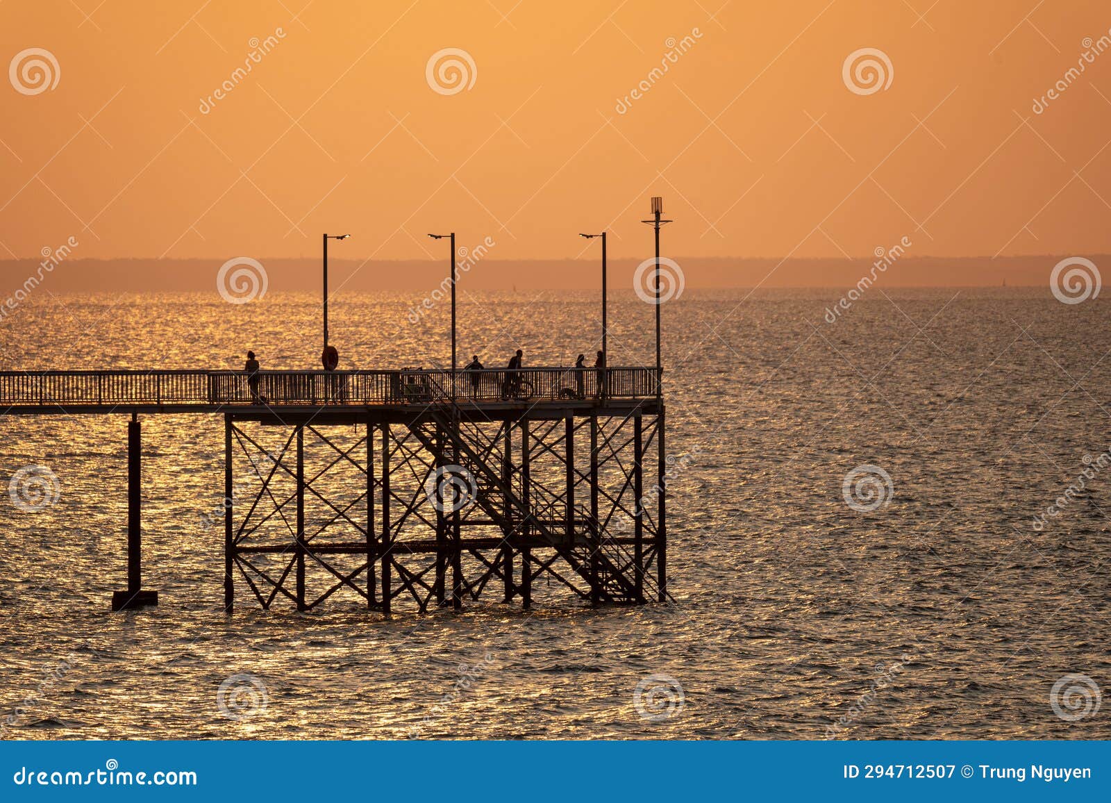 Nightcliff Jetty at sunset stock image. Image of outdoor - 294712507