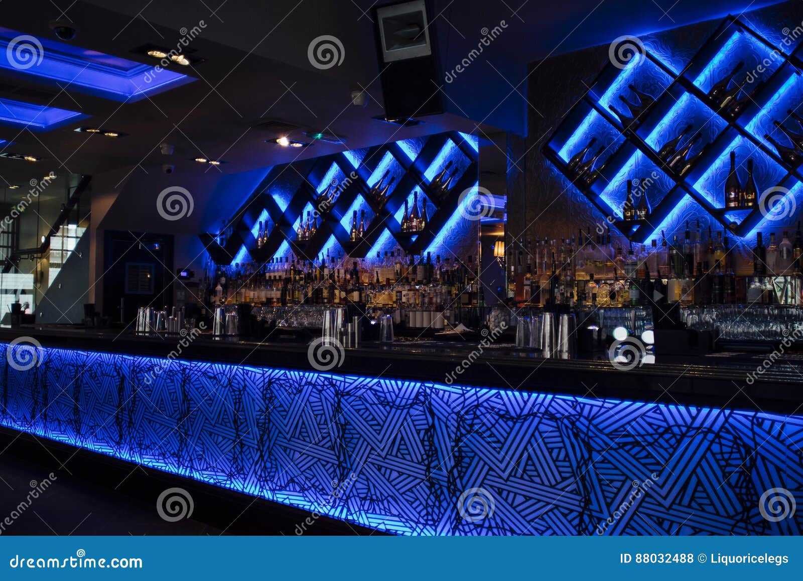 Nightclub Bar Interior stock photo. Image of food, architecture - 88032488