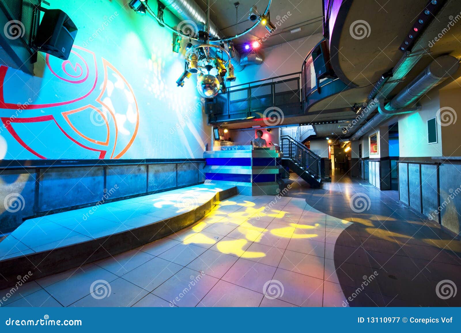 Nightclub interior stock image. Image of speakers, patterns - 13110977
