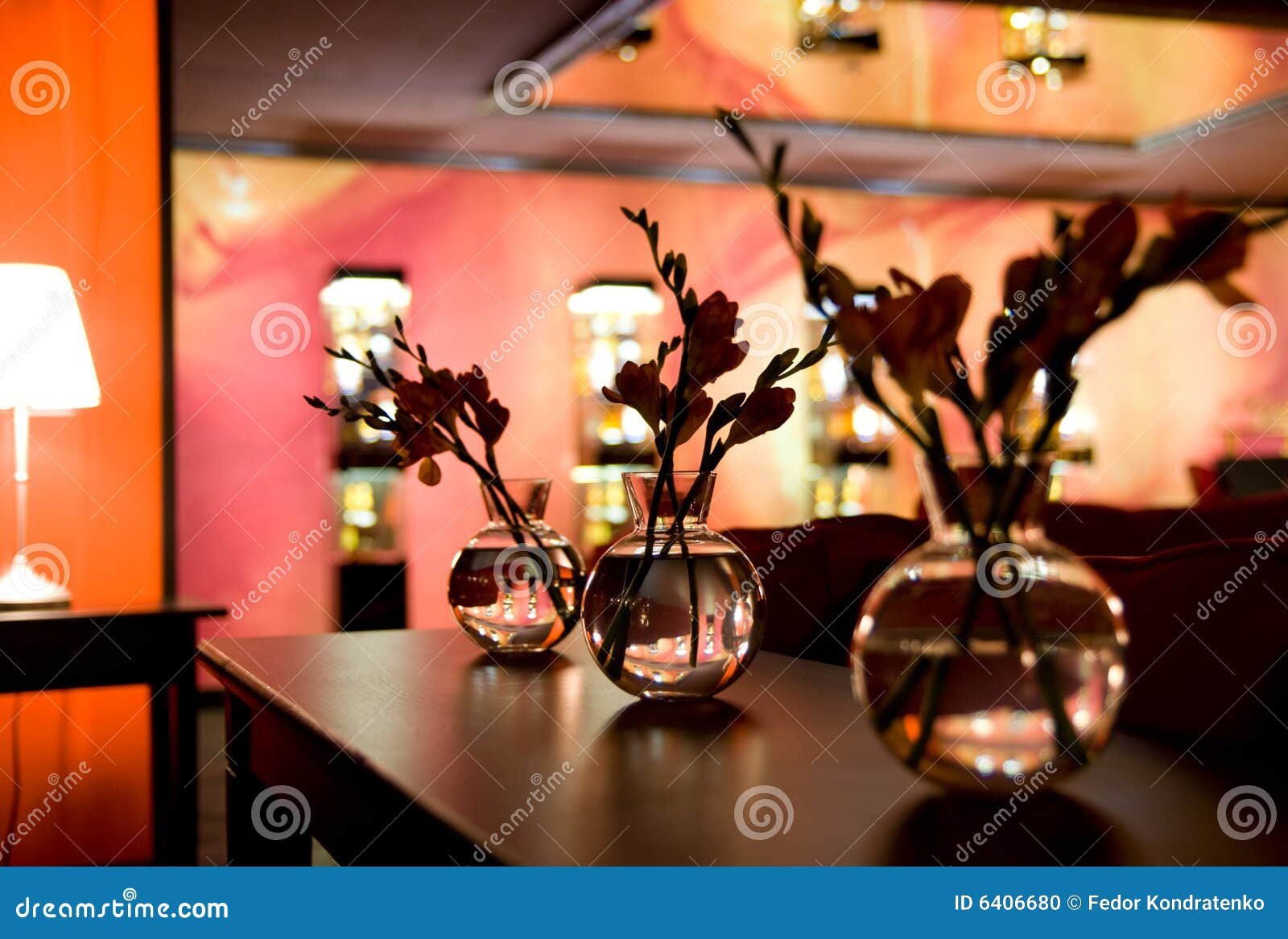 Nightclub Interior - Flower Decoration Stock Photo - Image of electric ...