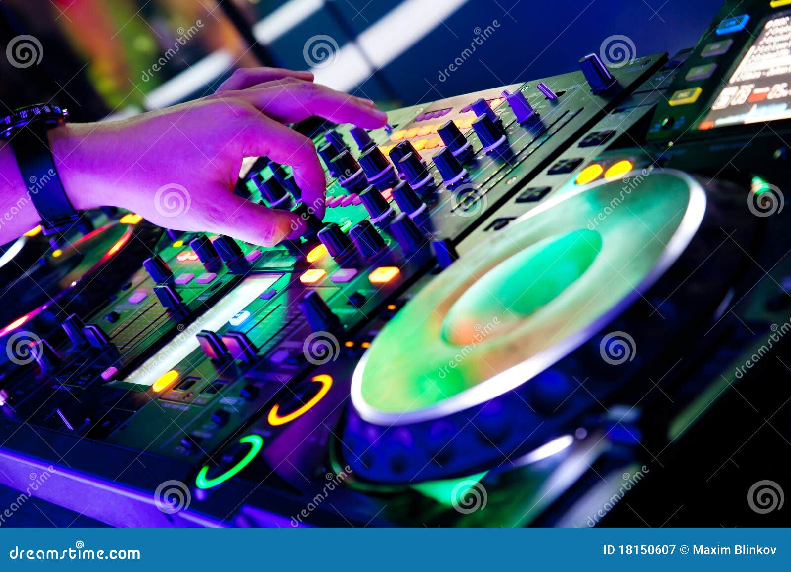 Nightclub in Moscow at a Party Stock Image - Image of equipment, light ...
